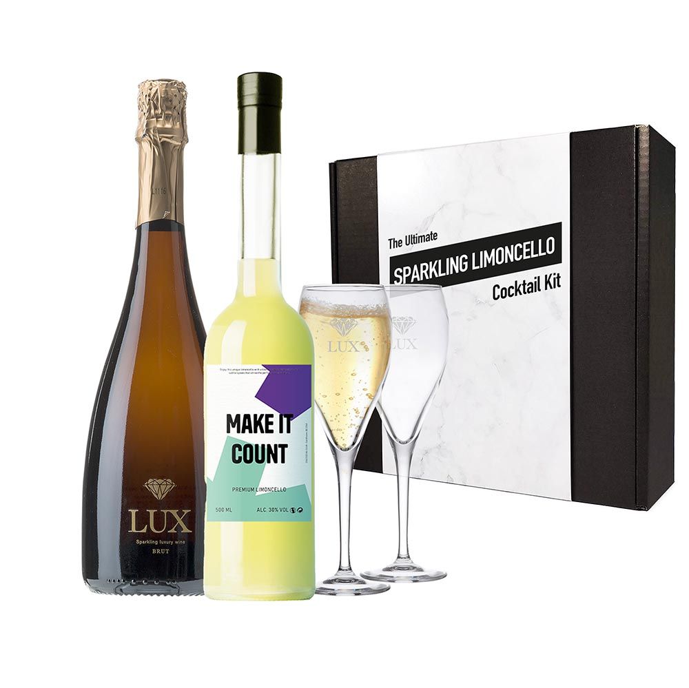 Personalised Limoncello Fizz Cocktail Set