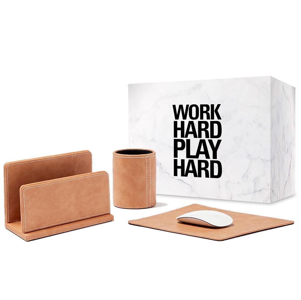 Vegan Leather Desktop Essentials Set