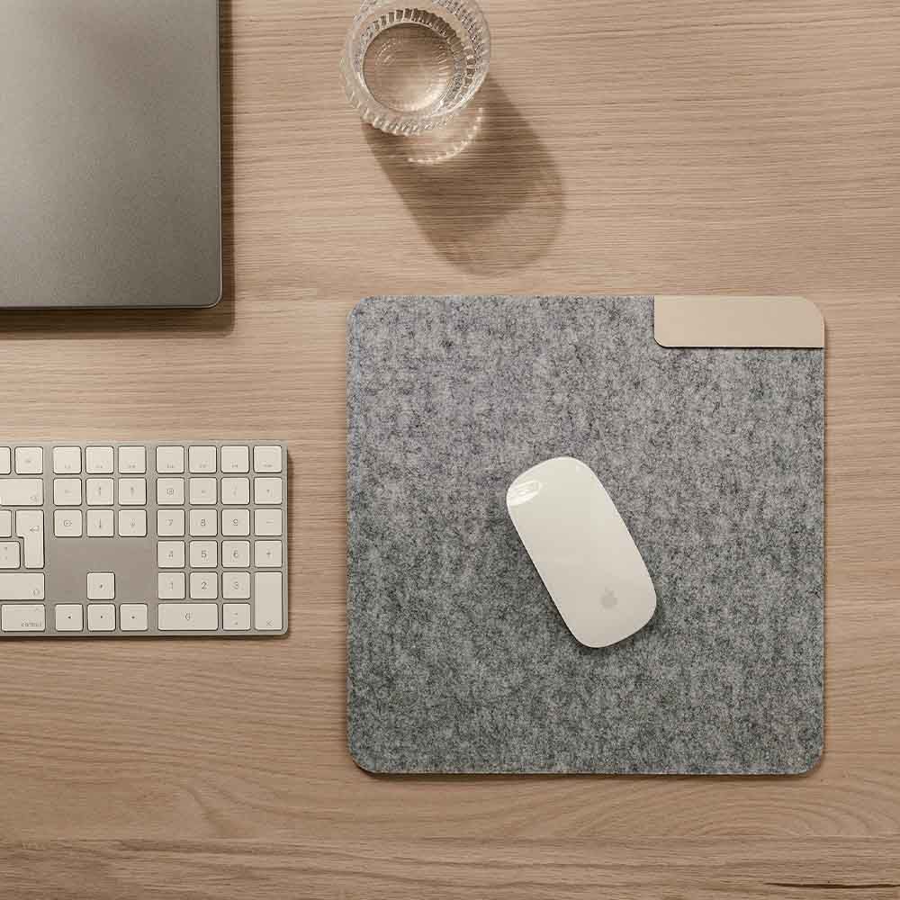 Albon GRS Recycled Felt Mouse Pad - Grey