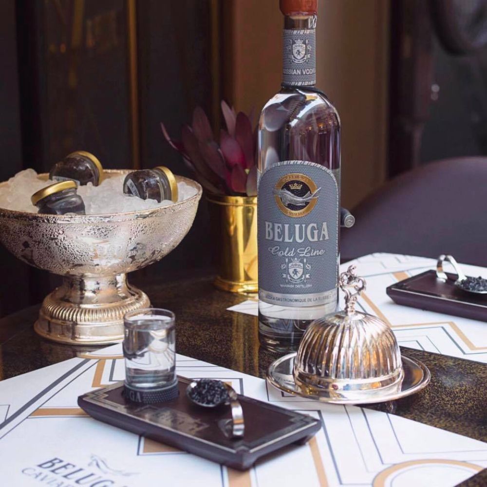 Beluga Gold Line Vodka Leather Gift Box