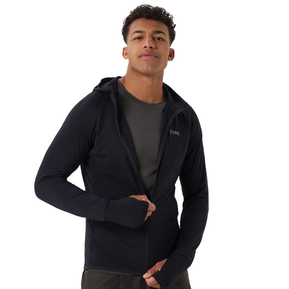 Björn Borg Borg Running Mid Layer Hood - Black