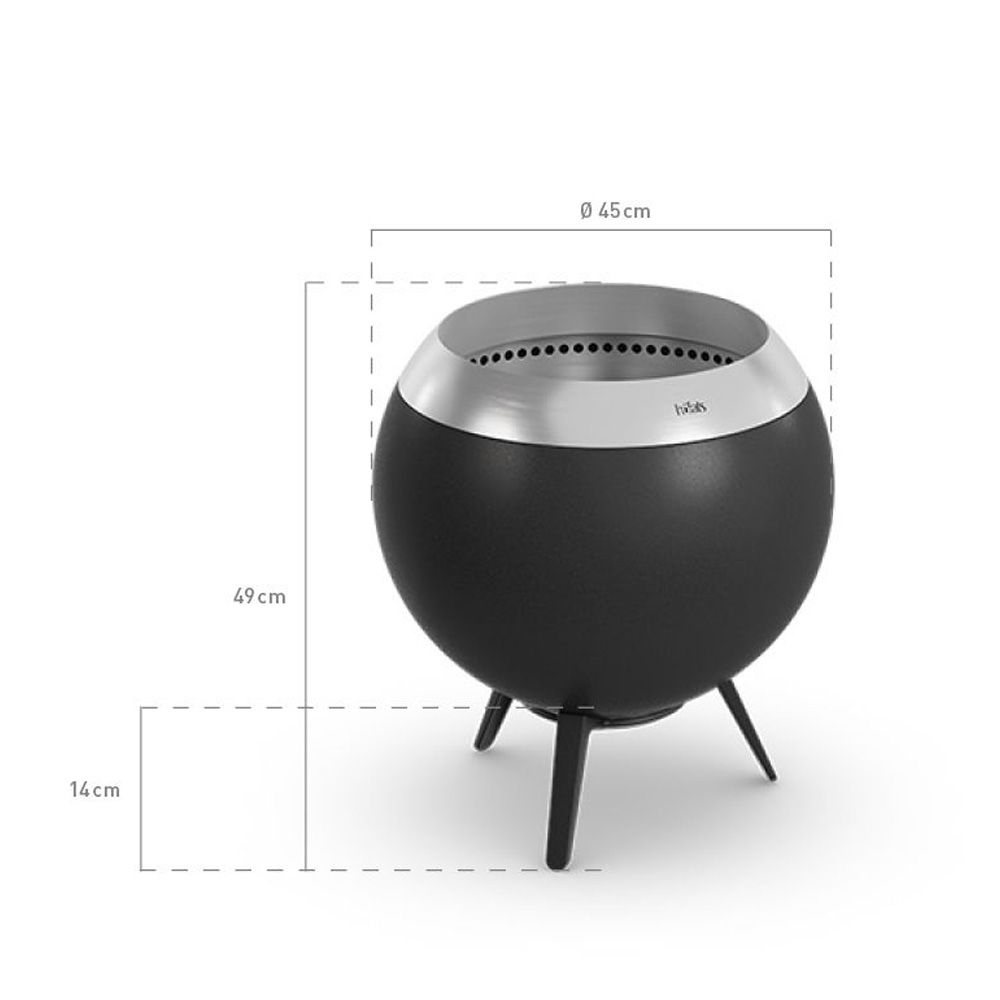 Höfats Moon 45 vuurkorf met lage standaard