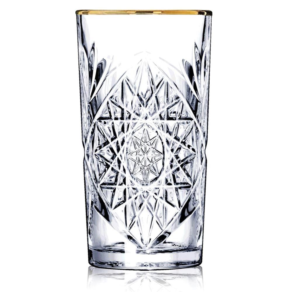 Libbey Longdrink Glass With Golden Rim