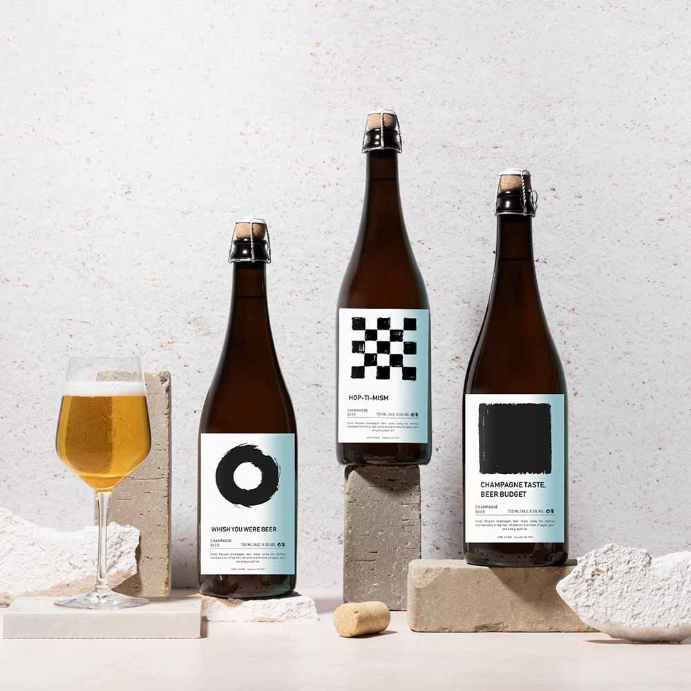 Gepersonaliseerde Champagne Bier Set