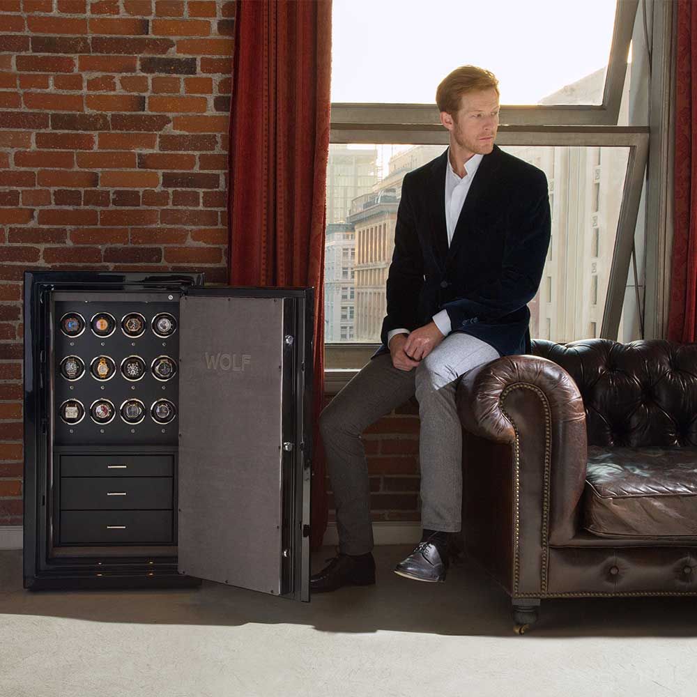 WOLF Atlas Coffre-fort À Enrouleur 12 Pièces - Noir