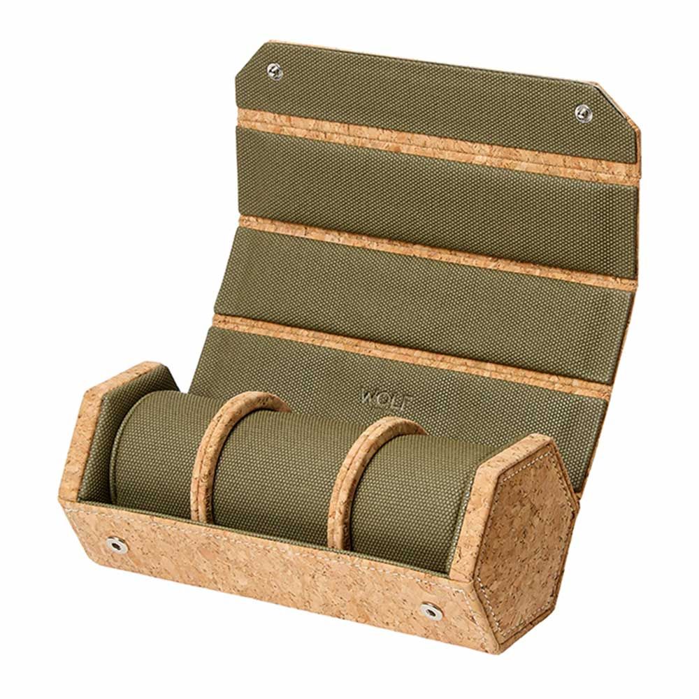 WOLF Cortica Triple Watch Roll - Cork