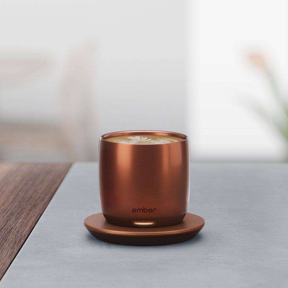 Ember Heated Coffee Cup in copper