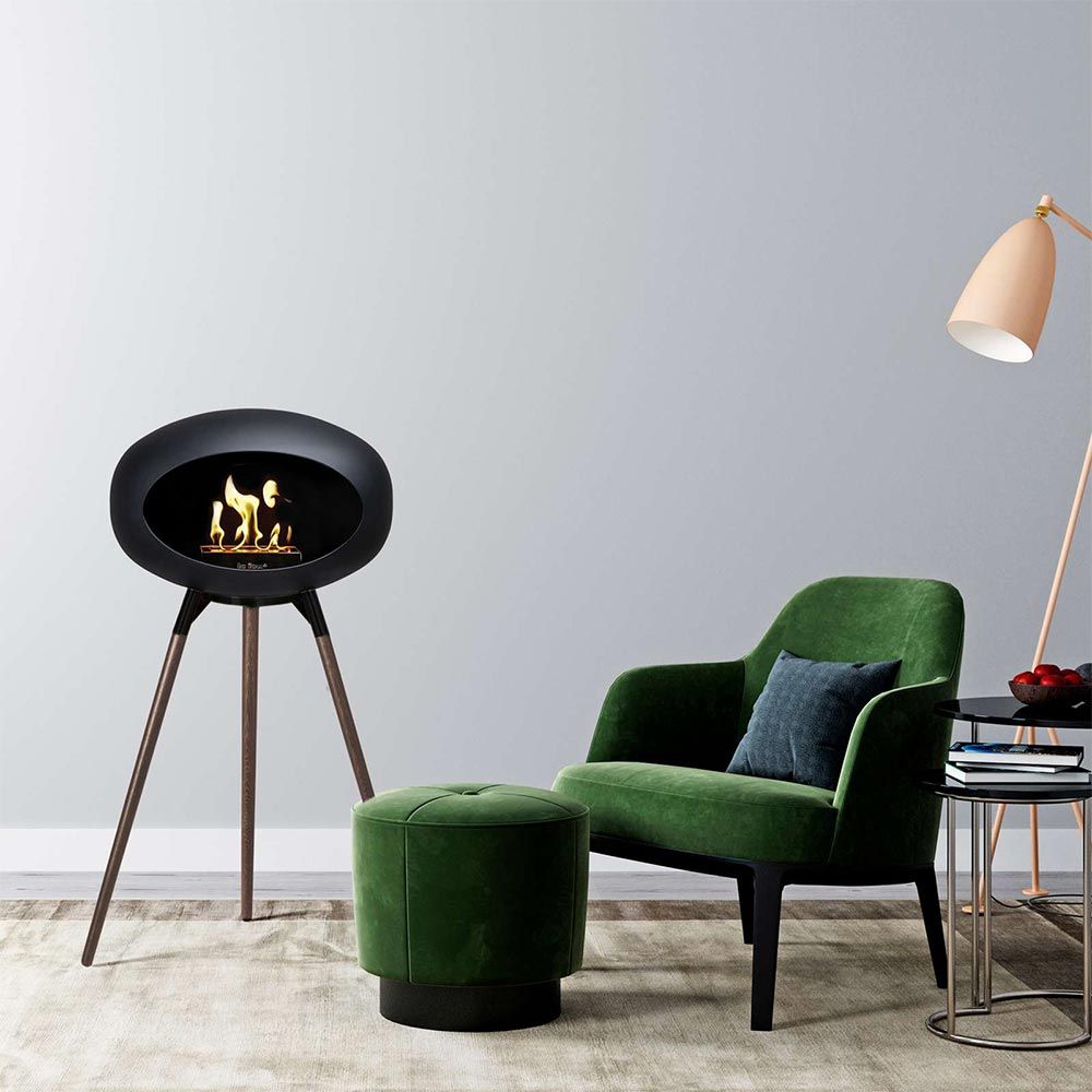 Le Feu Bio Fireplace Ground Wood High - Smoked Oak