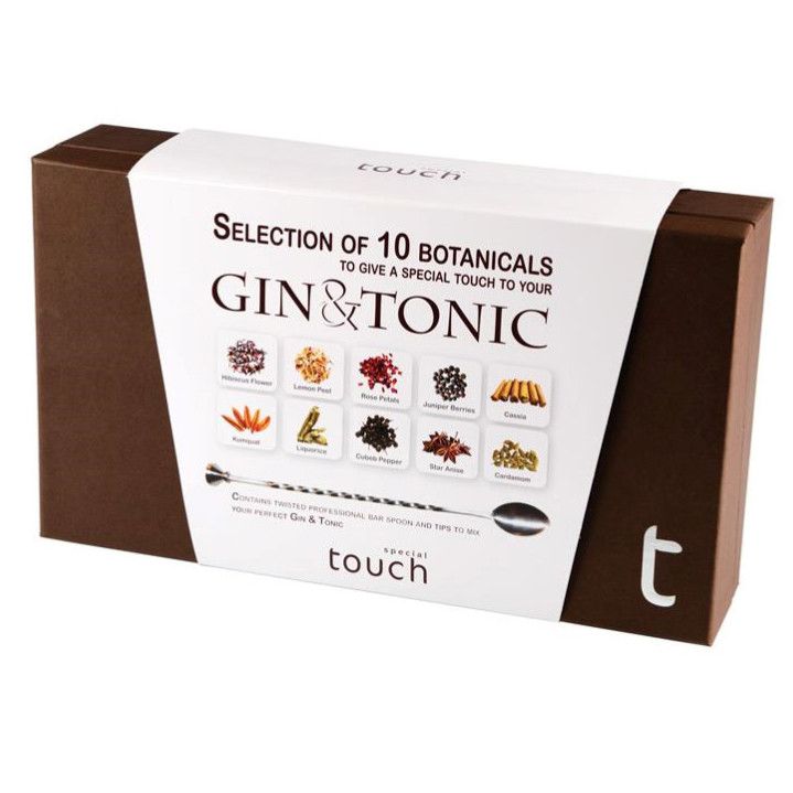 Gin & Tonic box of botanicals with bar spoon // Luxury For Men