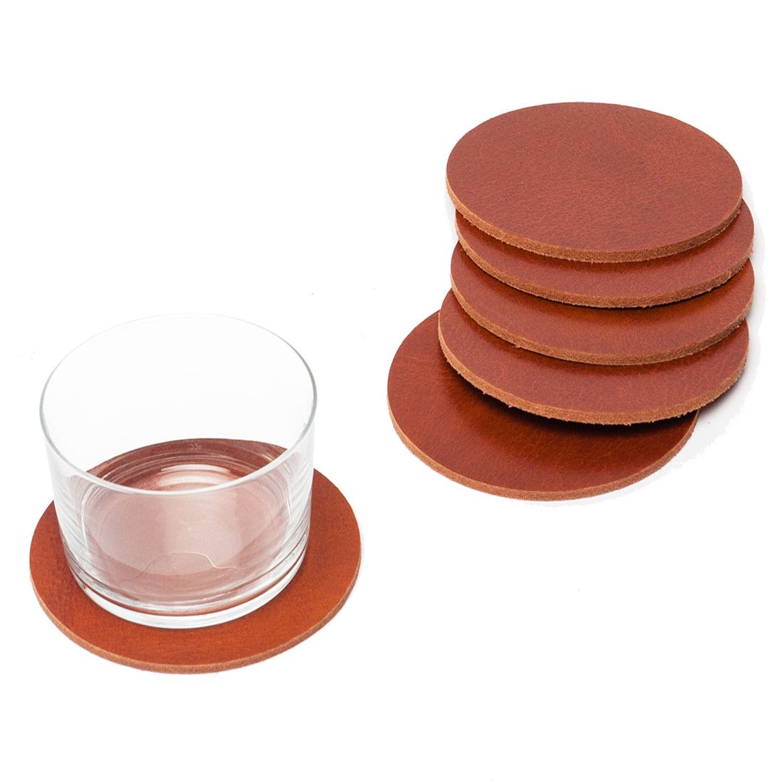 Double Stitched coasters - 6 pieces // Luxury For Men