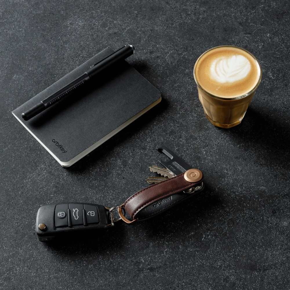 Orbitkey Leather Key Organiser and Multi-tool V2 Gift Set - Brown