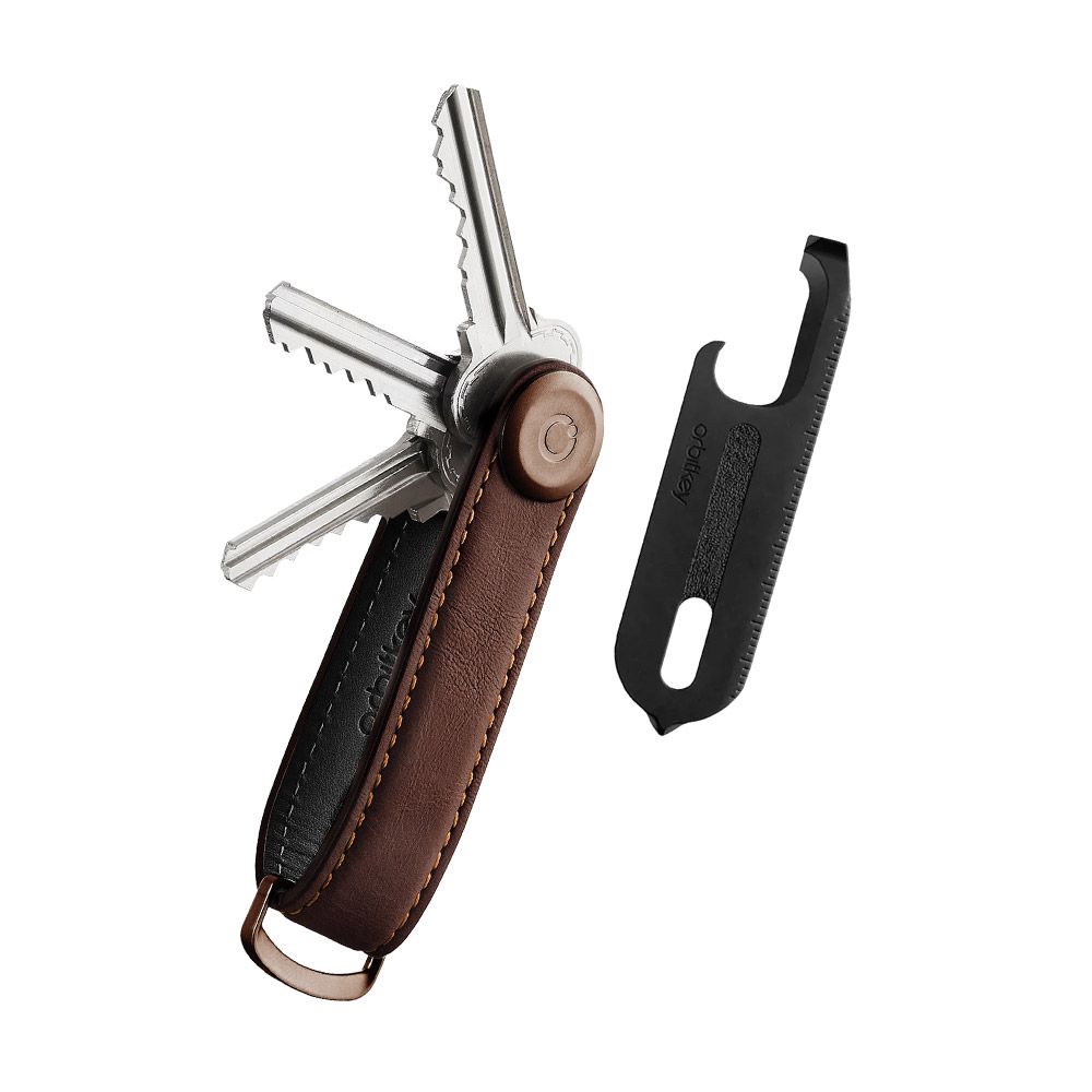 Orbitkey Leather Key Organiser and Multi-tool V2 Gift Set - Brown