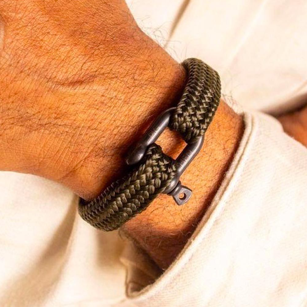 Pig & Hen Gorgeous George Bracelet - Military Green