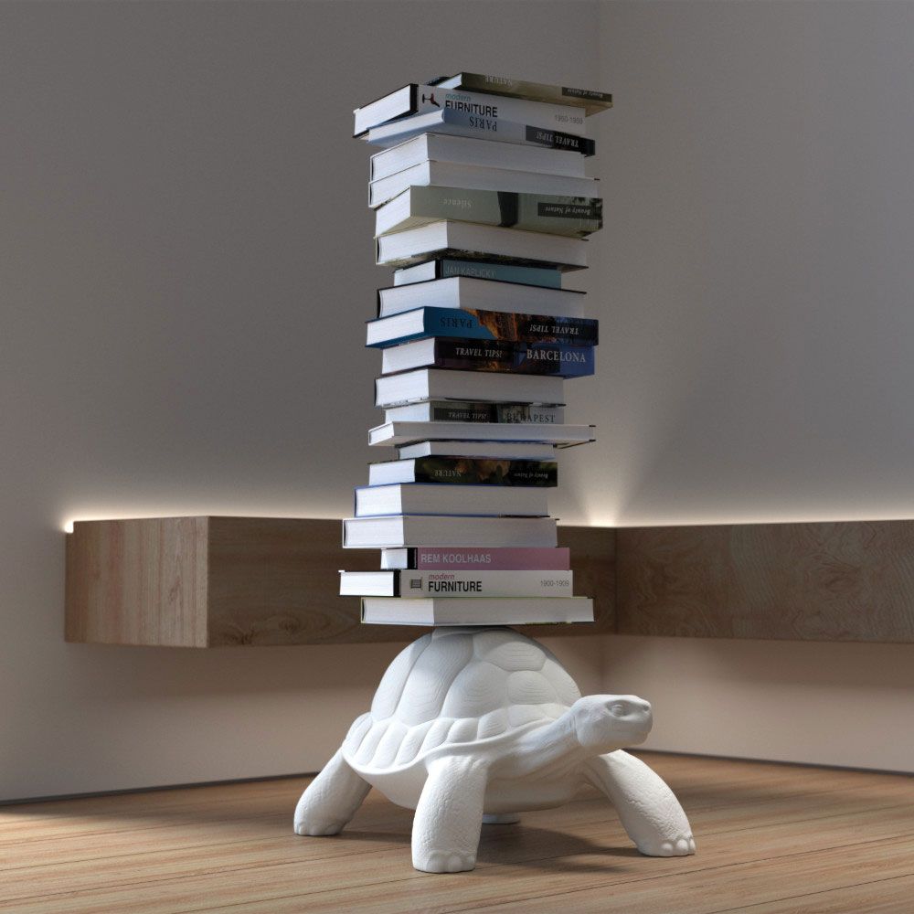 Qeeboo Turtle Carry Bookcase - White