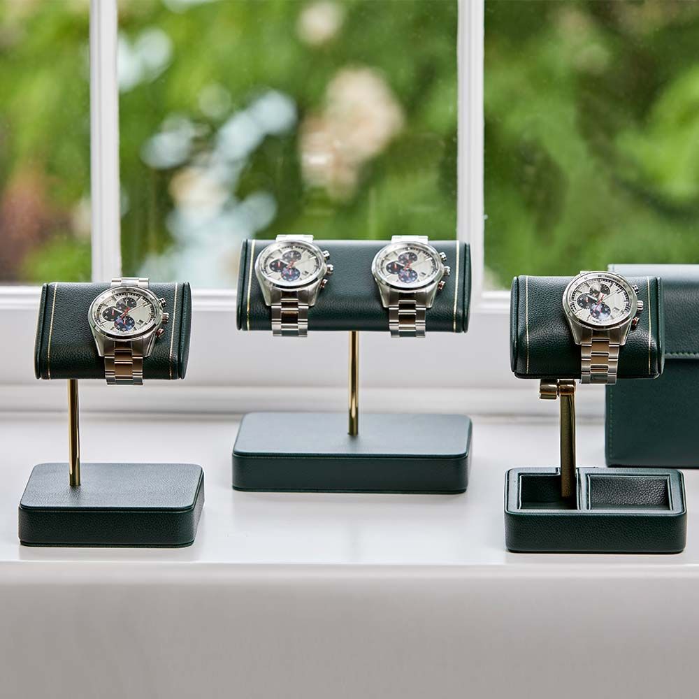 WOLF British Racing Single Travel Watch Stand - Green