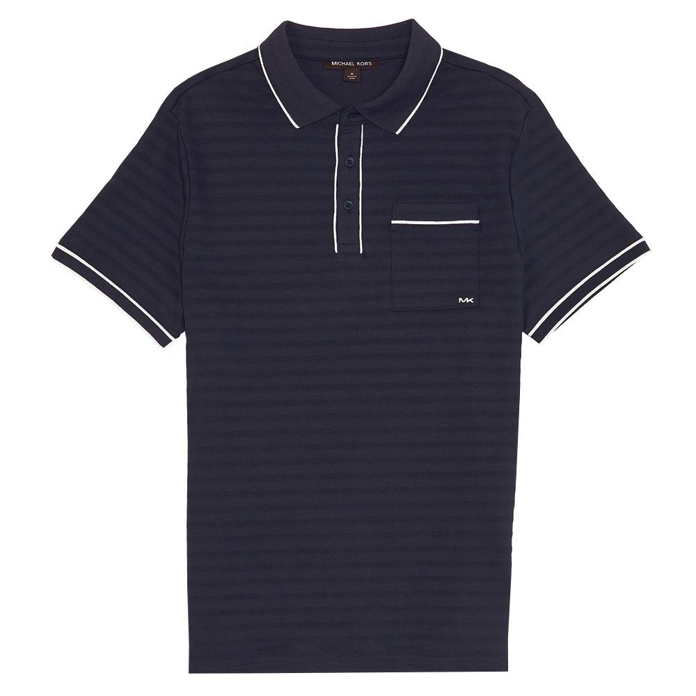 Michael Kors Striped Polo - Navy