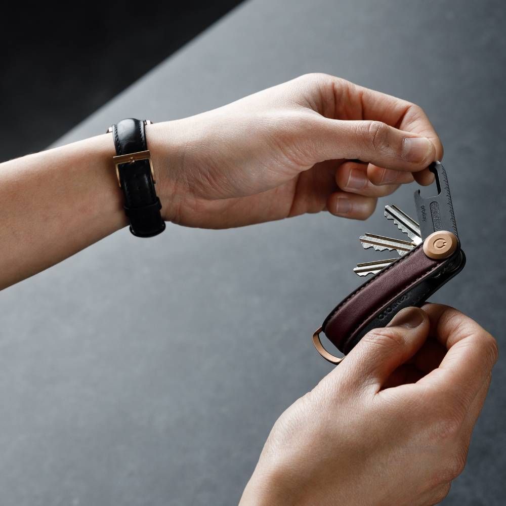 Orbitkey Leather Key Organiser and Multi-tool V2 Gift Set - Brown
