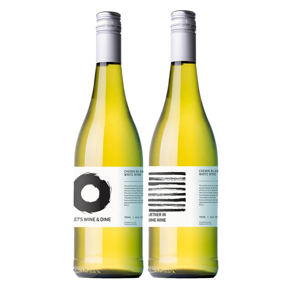 Personalised White Wine Duo