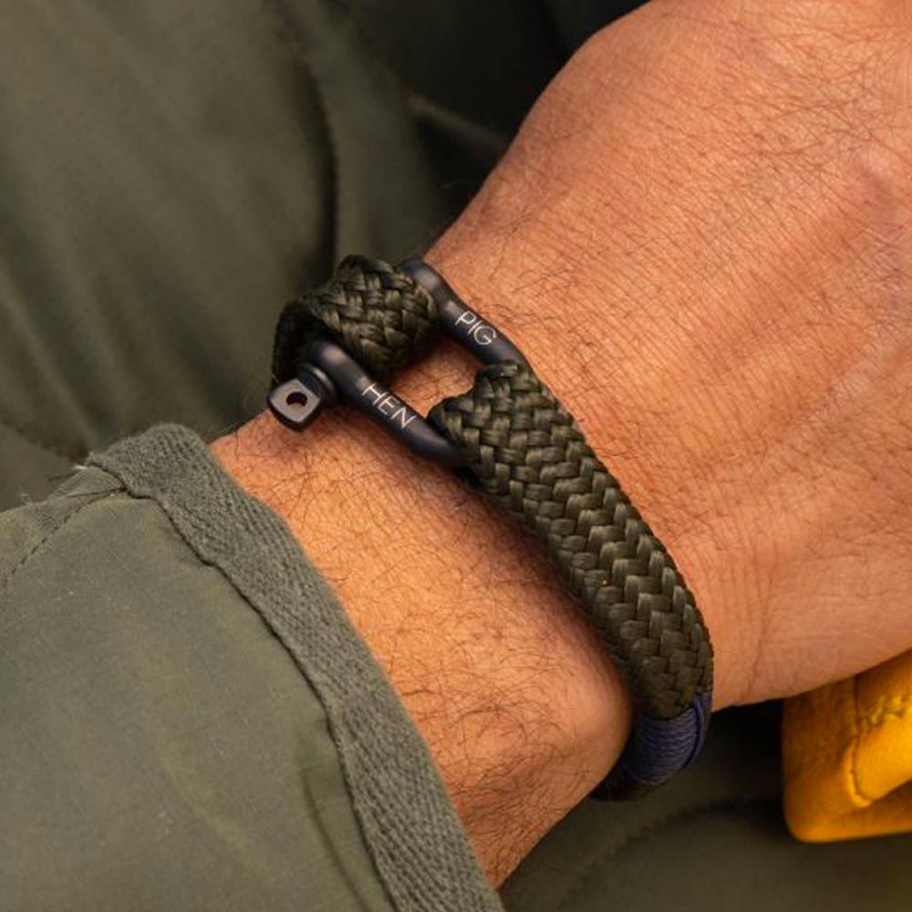 Pig & Hen Gorgeous George Bracelet - Military Green