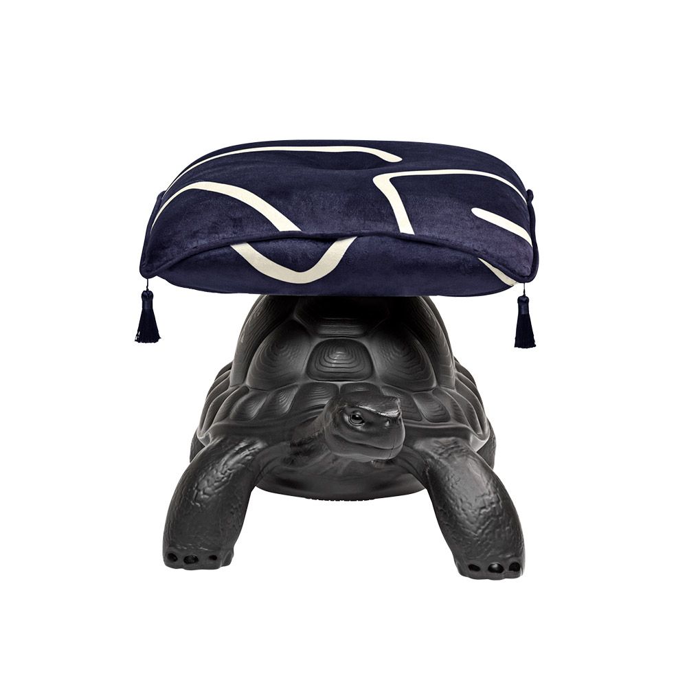 Qeeboo Turtle Poef - Zwart