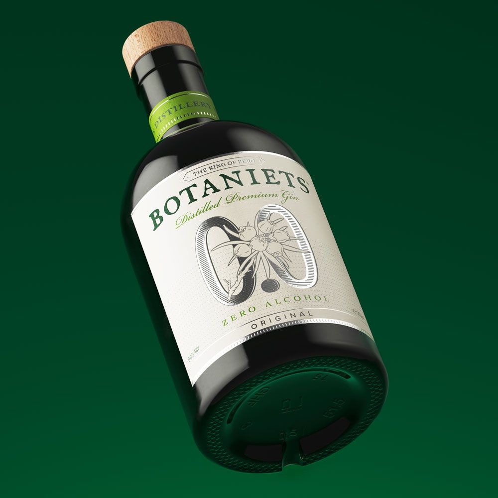 Botaniets Original Non-Alcoholic Gin With Glasses