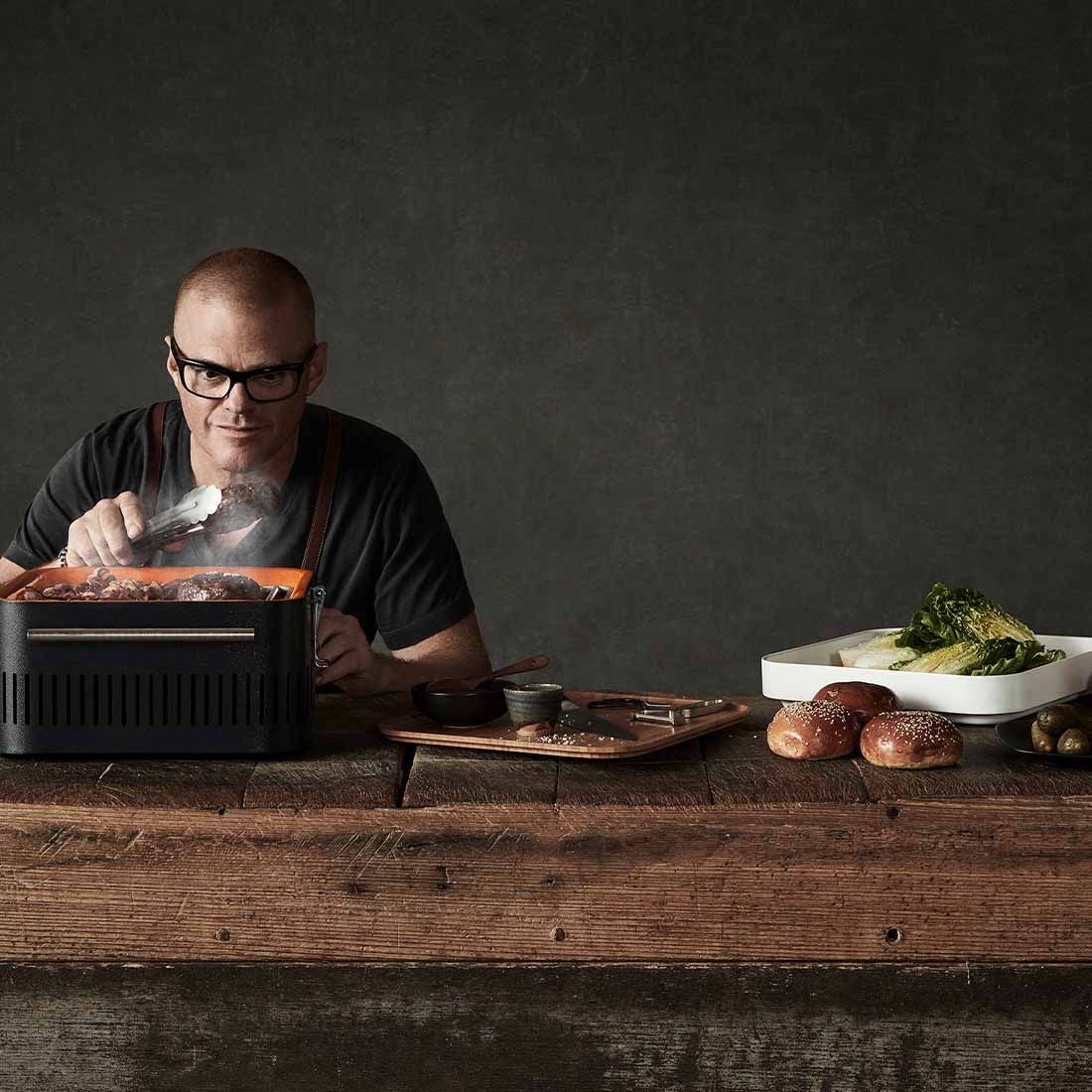 Everdure Cube On The Go Charcoal Barbecue - Green