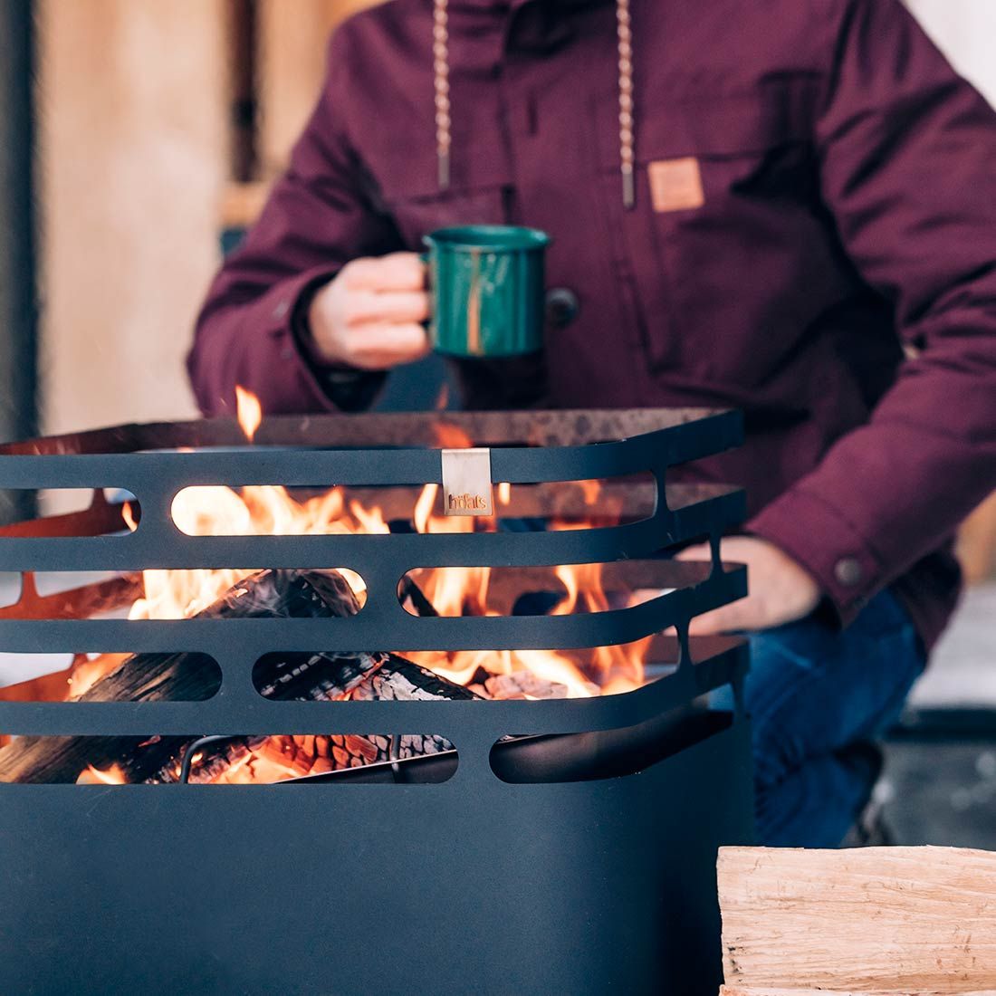 Höfats Cube Fire Basket - Black