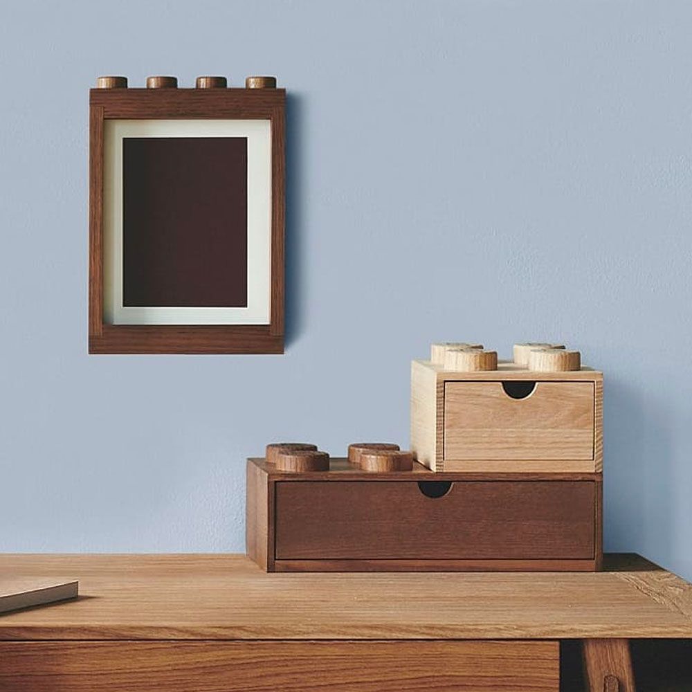 Lego Wooden Collection Storage Box Brick 8 - Brown