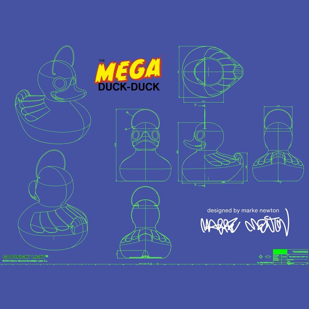 Goodnight Light The Mega Duck Duck Lampe - Gelb