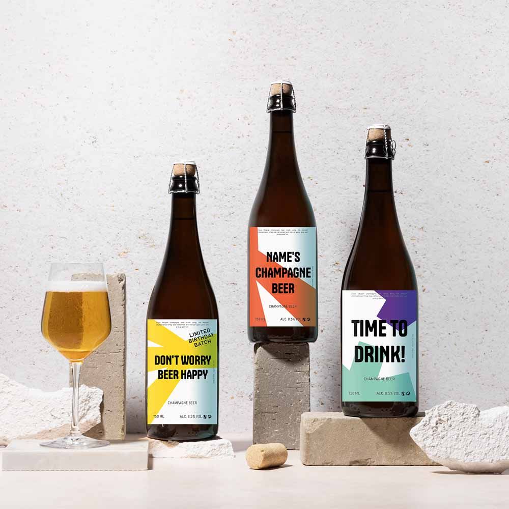 Personalised Brut Beer Duo Set