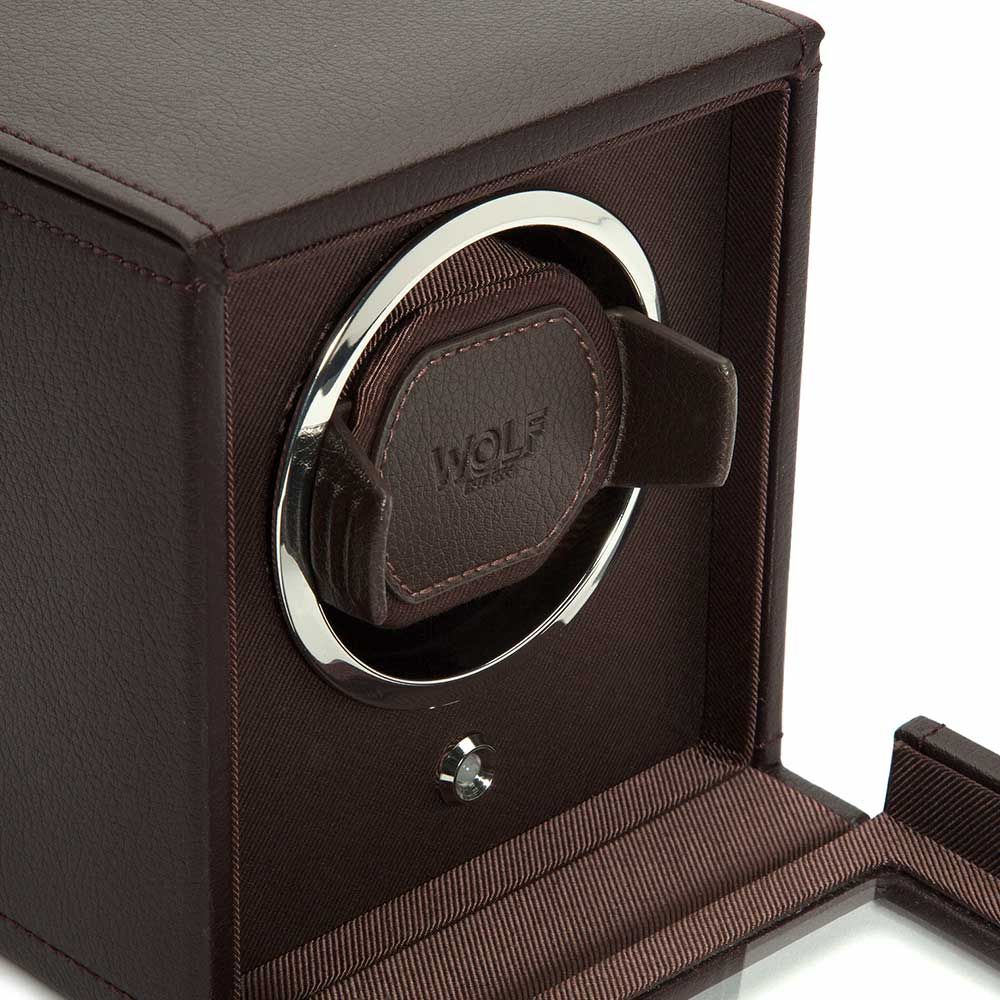 WOLF Cub Single Watch Winder - Brown