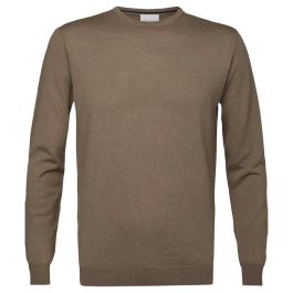 Profuomo Merino Wollen Pullover - Bruin